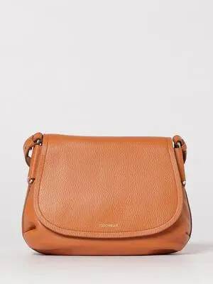 COCCINELLE Rebekka Hammered Leather Bag - Orange