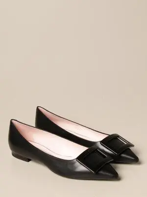 ROGER VIVIER Rubber Ballerina In Leather
