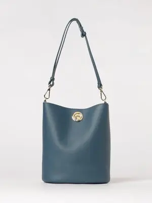 COCCINELLE Nikla Grained Leather Bucket Bag - Blue