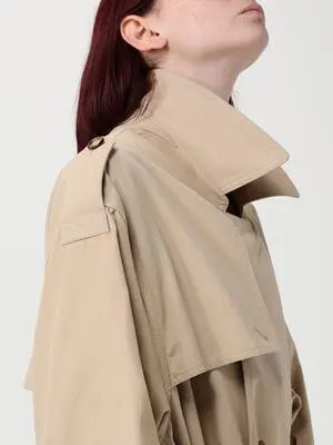 MAISON MARGIELA Double Breasted Cotton Oversized Trench Coat