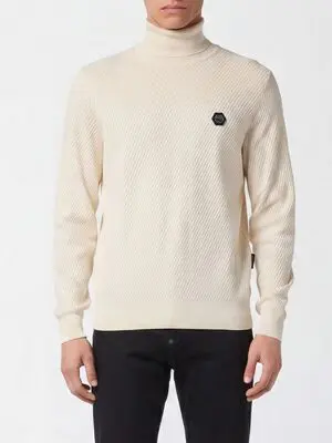Philipp Plein Merino Wool And Silk Blend Turtleneck Jumper - White