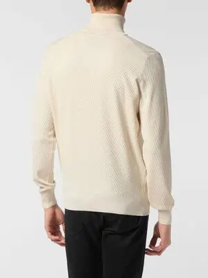 Philipp Plein Merino Wool And Silk Blend Turtleneck Jumper - White