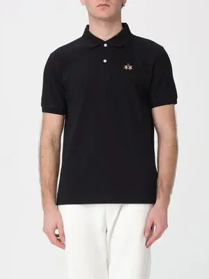 LA MARTINA Cotton Polo Shirt With Logo - Black