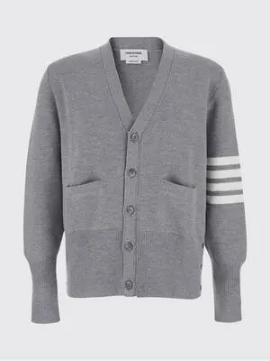 Thom Browne Wool V-neck Cardigan With 4-bar Detail