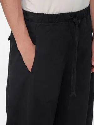 ENTIRE STUDIOS Cotton Wide Leg Trousers - Black