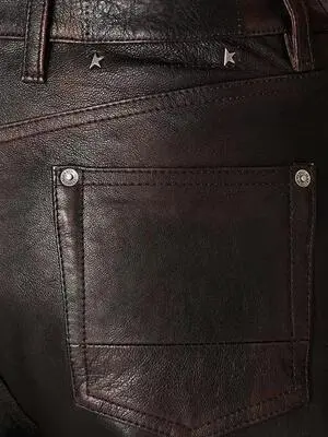 GOLDEN GOOSE Straight Leather Trousers