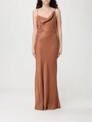 TWINSET Satin Slip Dress - Coffee