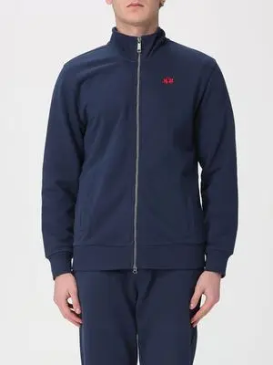 LA MARTINA Cotton Zip Up Sweatshirt Blue