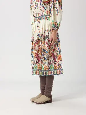 Etro Cotton Midi Skirt With Paisley Print - White