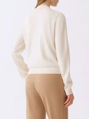 Fabiana Filippi Virgin Wool And Cotton Crew Neck Cardigan