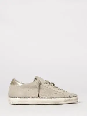 GOLDEN GOOSE Super-star Used Suede Sneakers - Beige