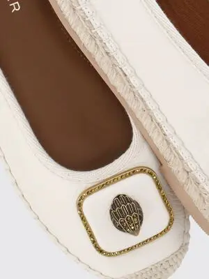 Kurt Geiger Pimlico Leather Espadrilles With Ankle Ties