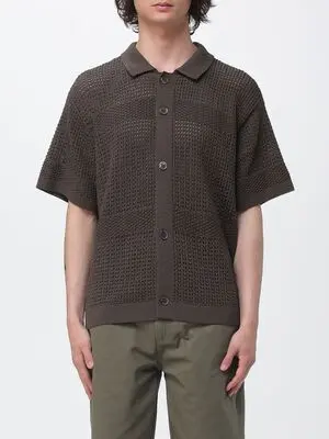 Obey Cotton Knit Polo Shirt - Brown