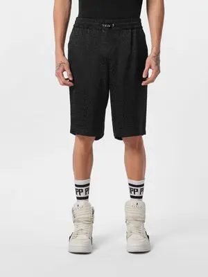 Philipp Plein Viscose Shorts - Black