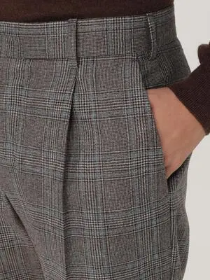 PT TORINO Tailored Plaid Trousers