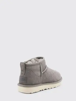 UGG Classic Ultra Mini Waterproof Suede Platform Ankle Boots - Grey