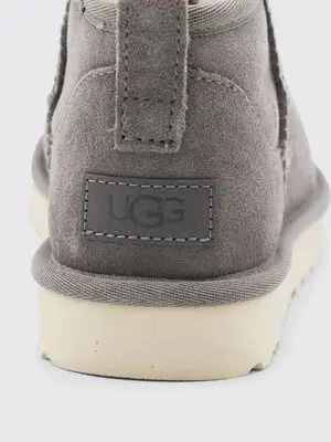 UGG Classic Ultra Mini Waterproof Suede Platform Ankle Boots - Grey