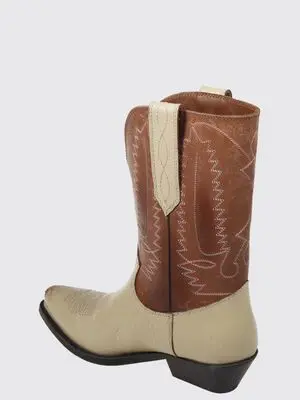 GOLDEN GOOSE Wish Star Leather Boots - Natural