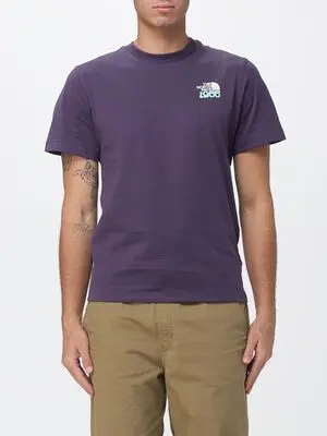 The North Face Crew-neck T-shirt In Cotton With Logo Print - Lavander