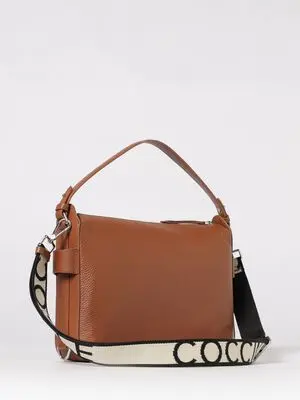 COCCINELLE Gretel Grained Leather Shoulder Bag - Brown