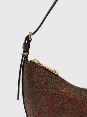 Etro Essential Paisley Print Coated Cotton Shoulder Bag - Brown