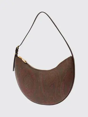 Etro Essential Paisley Print Coated Cotton Shoulder Bag - Brown