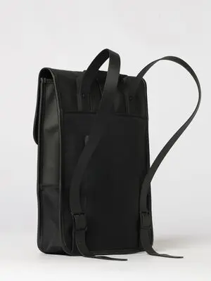 Rains Puffed Mini Backpack In Waterproof Pu - Black