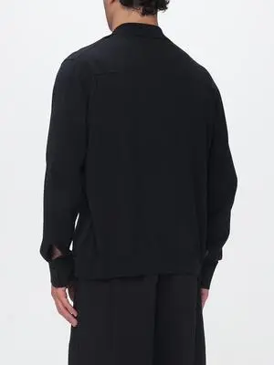 PAOLO PECORA Cotton Polo Cardigan - Black