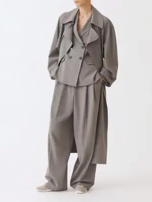 Fabiana Filippi Double-breasted Virgin Wool Blazer