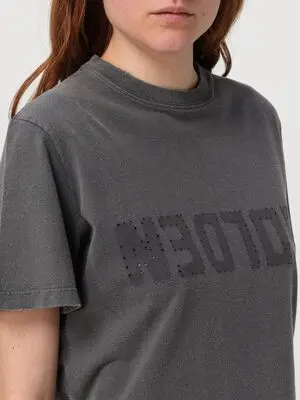 GOLDEN GOOSE Cotton T-shirt With Rhinestone Logo
