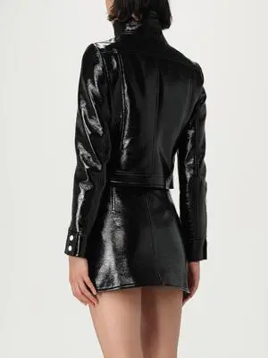 COURREGES Cropped Glossy Finish Jacket