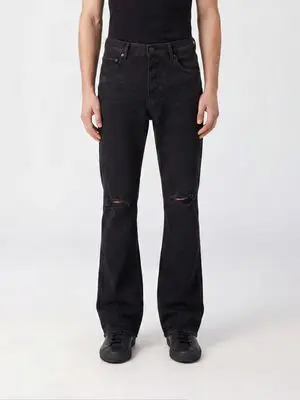PURPLE BRAND P026 Straight-leg Cotton Denim Jeans With Worn-out Effect - Black