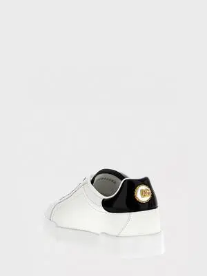 Dolce & Gabbana Lace-up Leather Sneakers - White