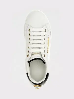 Dolce & Gabbana Lace-up Leather Sneakers - White