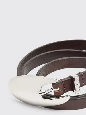 DIESEL® Leather Belt With Silver-tone Buckle