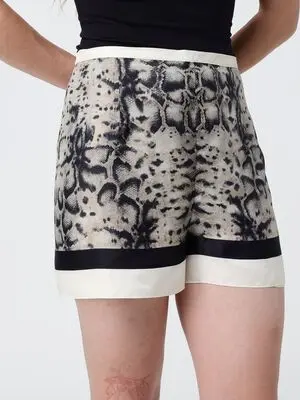 Pinko Satin Shorts With Snake Print