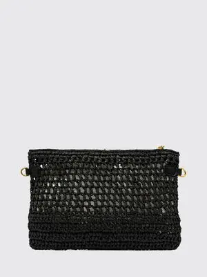 GIANNI CHIARINI Raffia Clutch Bag - Black