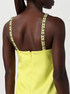 TWINSET Mini Crepe Dress With Rhinestones - Lime