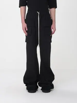 Rick Owens Cotton Flared Cargo Trousers - Black