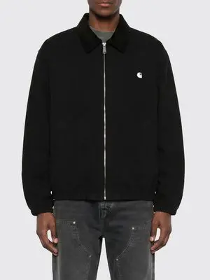 Carhartt Work In Progress Madison Relaxed Fit Cotton Jacket With Zip Closure - Black