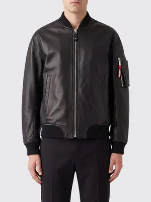 Dsquared2 Leather Bomber Jacket - Black