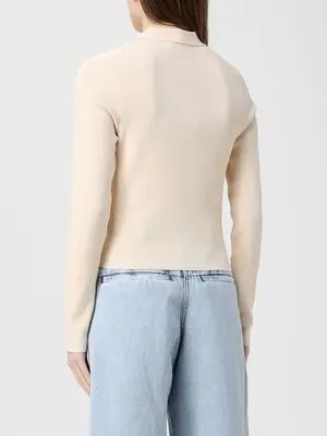 Victoria Beckham Ribbed Zip Polo Shirt