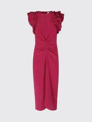 Isabel Marant Étoile Teriany Asymmetrical Ruffled Silk Midi Dress