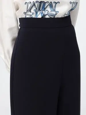 Max Mara High-waisted Wide-leg Palazzo Pants - Navy