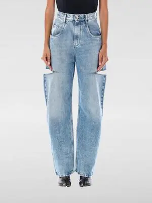 MAISON MARGIELA Straight Leg Jeans With Knee Slits - Blue