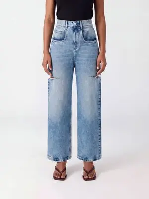 MAISON MARGIELA High-waisted Distressed Wide-leg Jeans - Denim