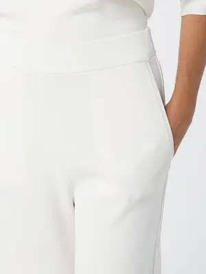 Max Mara High-waisted Wide-leg Wool Knit Trousers - Brown
