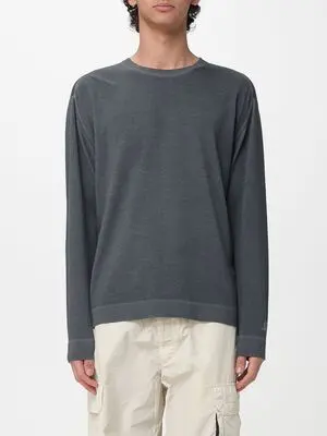 C.P. COMPANY Crew Neck Long Sleeve Cotton Sweater - Grey