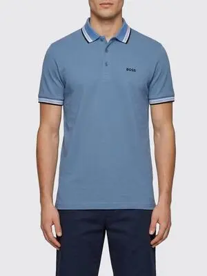 BOSS Basic Cotton Polo Shirt Blue 2