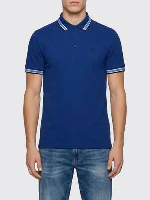 BOSS Basic Cotton Polo Shirt Blue 3